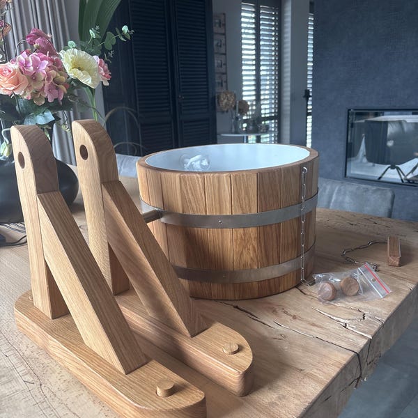 Sauna Bucket Shower 20l With Rope Pull/ Sauna Waterfall / Extreme ...