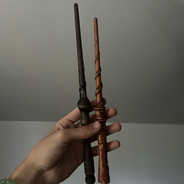 Laser Cut Wand Stand With Engraving Black Walnut or Cherry Wood - Etsy