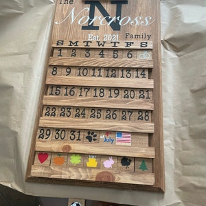 Personalized Calendar Tiles - Etsy