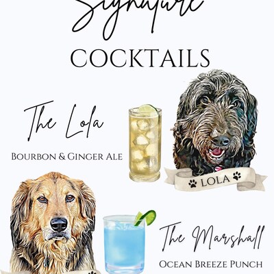 Cat Signature Drink Sign, Cat Signature Drink, Cat Signature Cocktails ...