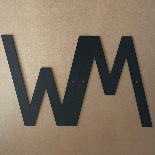 Mid Century Modern Metal Letters | up to 36" | Individual Metal Address ...