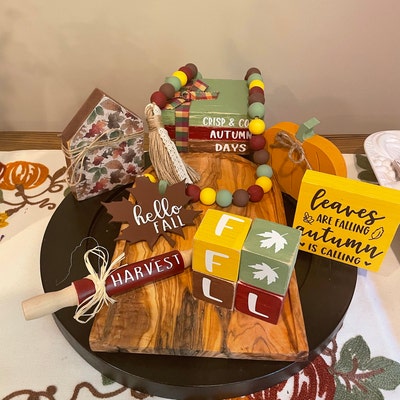 Hello Fall Tiered Tray Decor - Etsy