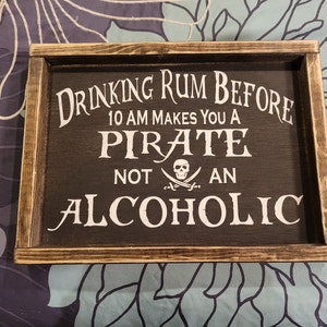 Drinking Rum / Bartender / Bar Decor / Kitchen Decor / Pirates / Humor ...