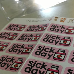 Get Organised Sick Day Planner Stickers - Etsy
