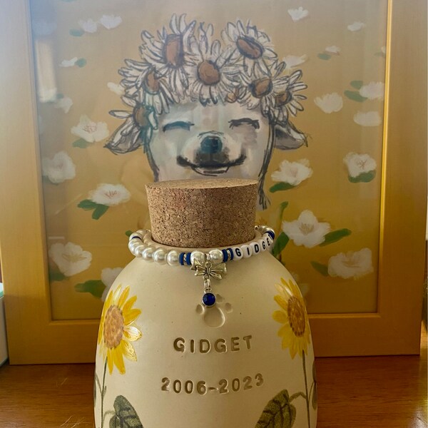 Sunflower Pet Urn, Sun Urn, Sunshine Dog Urn, Yellow - Etsy