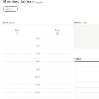 Weekly Planner Printable Minimalist, Digital Planner iPad Weekly ...