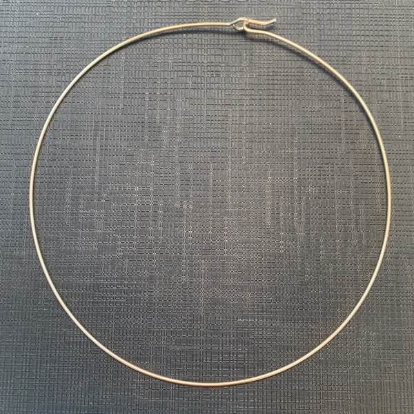 14k Yellow Gold Filled Wire Choker Hoop Necklace With 14 Gauge , 16 ...