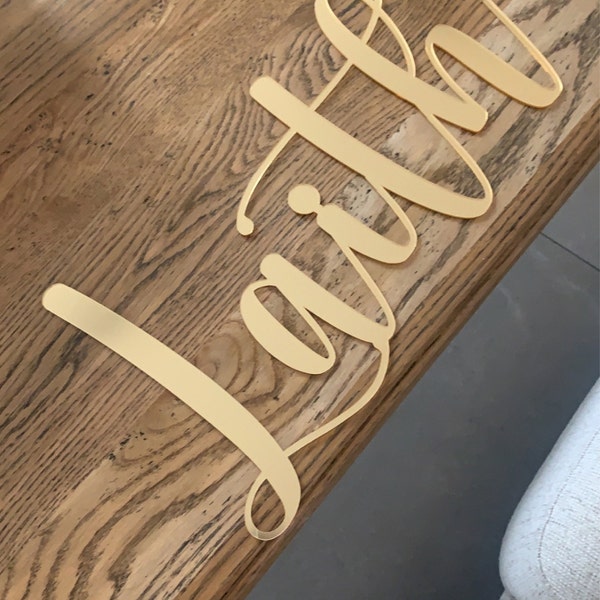 Personalised Mirror Custom Wall Name Plaque Acrylic Wood | Name Sign ...