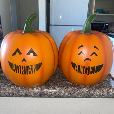 Personalized Light-up Design Your Own Pumpkin Halloween Décor Indoor ...