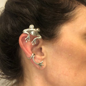 Frog Ear Wrap Frog Ear Cuff Bronze Curious Frog Ear Wrap Frog Jewelry ...