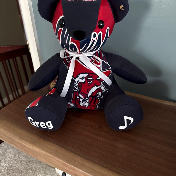 Custom Memory Teddy Bear – Made From College Shirts, Jerseys ...