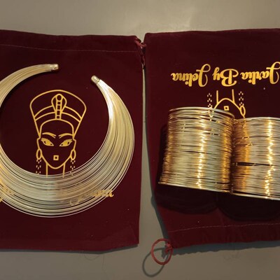 CHOKER Necklace Large or Small Round Smooth Surface African Cuff Collar ...