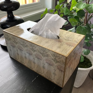 Lotus Art Deco Tissue Box Cover - Etsy