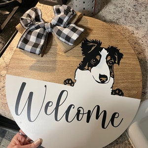 Dog Welcome Sign Dog Door Hanger Personalized Welcome Sign - Etsy