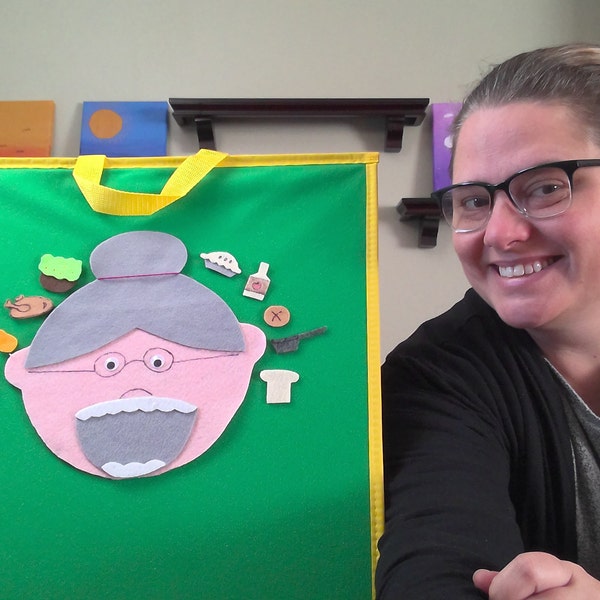 There Was an Old Lady Who Swallowed Some Leaves Flannel/felt Story - Etsy