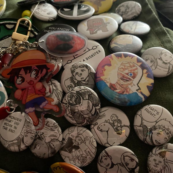 Mouthwashing Character Button Pins Mouthwash - Etsy
