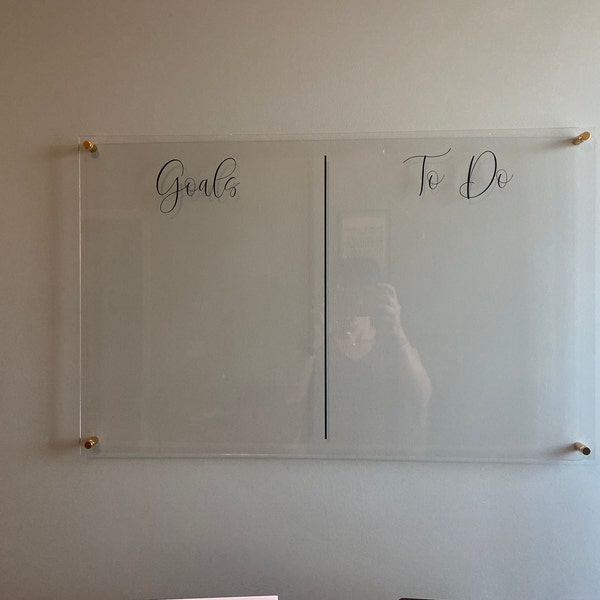 Acrylic Goals & to Do List Board for Wall Family Command Center Dry ...