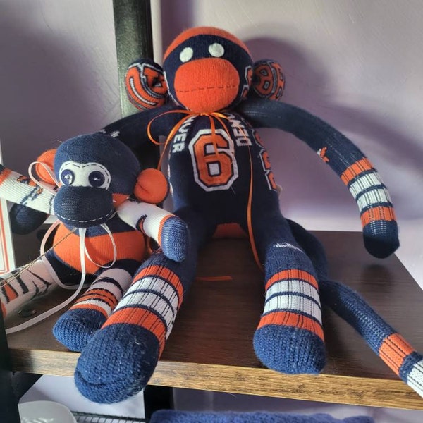 Sunday Football-sock Monkey-football Sock Monkey-man Cave Sock Monkey ...