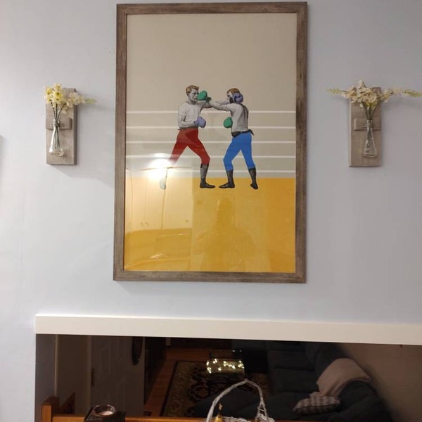 Vintage Vinyl Record Wall Art, Retro Music Poster, Mid-century Modern ...