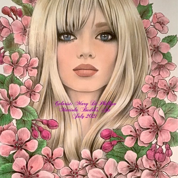 Maria | Mariola Budek - Premium Coloring Page | Printable Adult Women ...