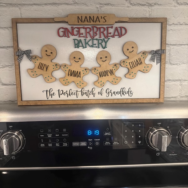 Gingerbread Family 3D Farmhouse Sign Cat N Dog - Sign Decor ...