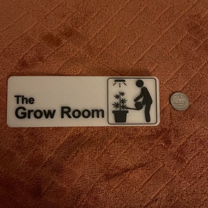 The Grow Room Sign Glow in the Dark Growers Plaque - Etsy