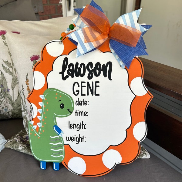 Golf Hospital Birth Announcement Door Hanger, Golf Nursery Sign, Birth ...