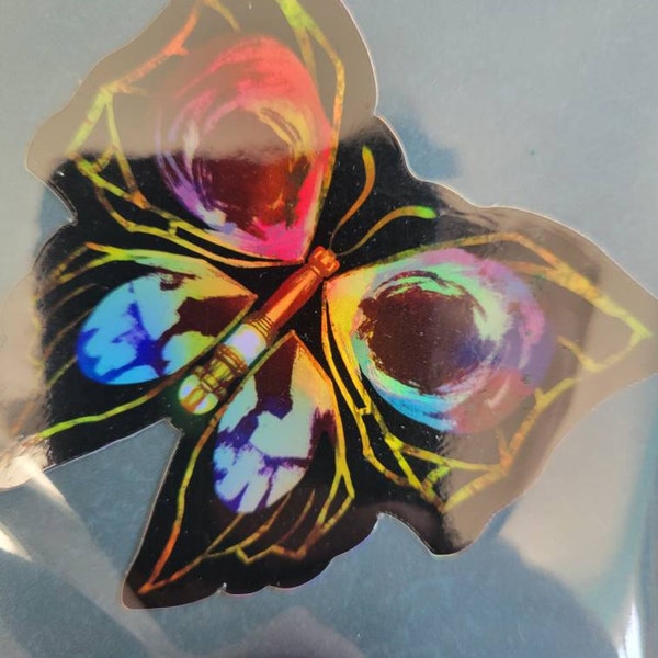 Courageous Dog HOLO HEART STICKER - Etsy
