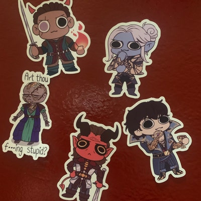 Baldur's Gate 3 Goober Character Stickers - Etsy
