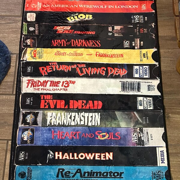 Retro Horror Movie VHS Rug - Nostalgic Home Decor - Etsy