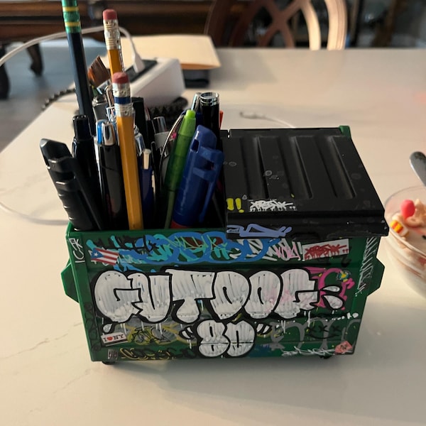 Desk Accessories / Pen Holder / Graffiti Art / Graffiti / Unique Gift ...