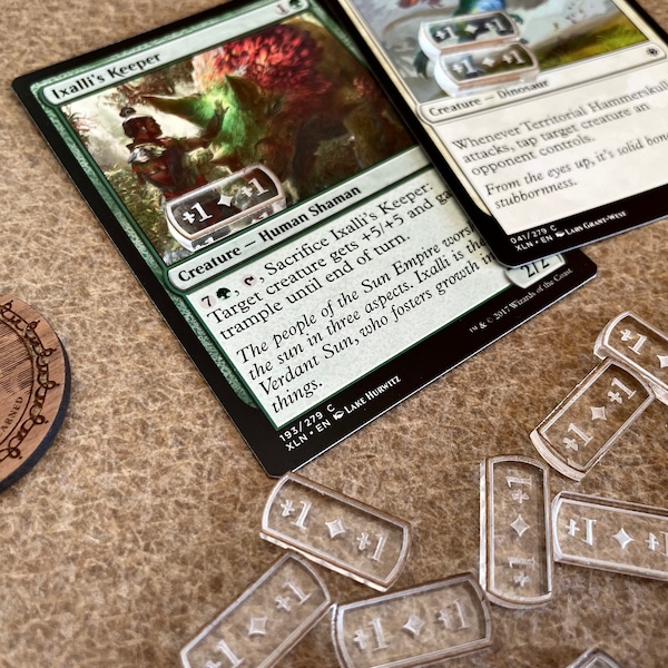 Acrylic Magic Plus 1 +1 Counters Tokens Set - MTG Magic the Gathering ...