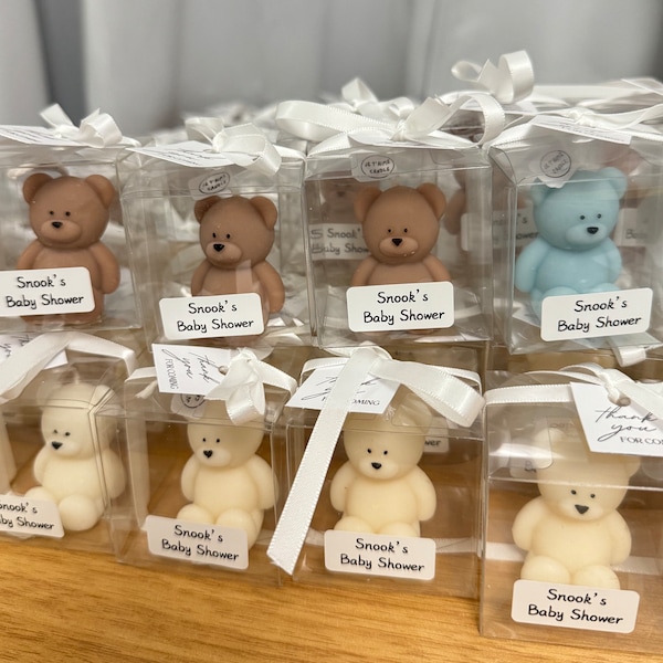 Mini Bear Candle Teddy Bear Candle Baby Shower Small Candles Birthday ...