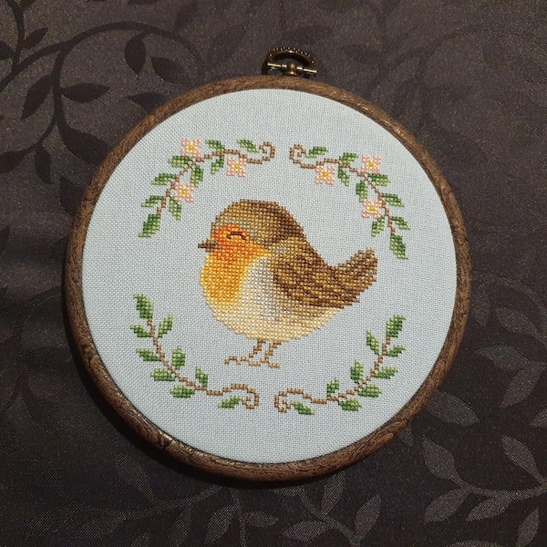 Cross Stitch Pattern Spring Robin European Robin DMC Chart Printable ...