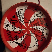 Santa Plate SVG Santa SVG Round Santa Tray Svg DIY Cookies for Santa ...