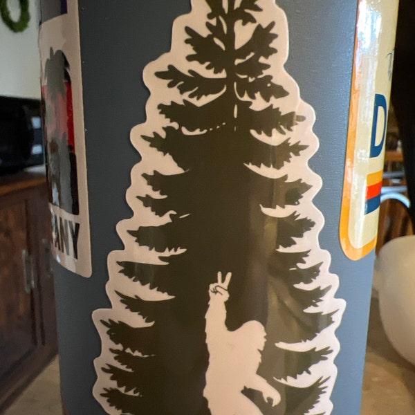 Big Foot Hiking Sticker, Adventure Sticker, Outdoorsy Sticker for Water ...