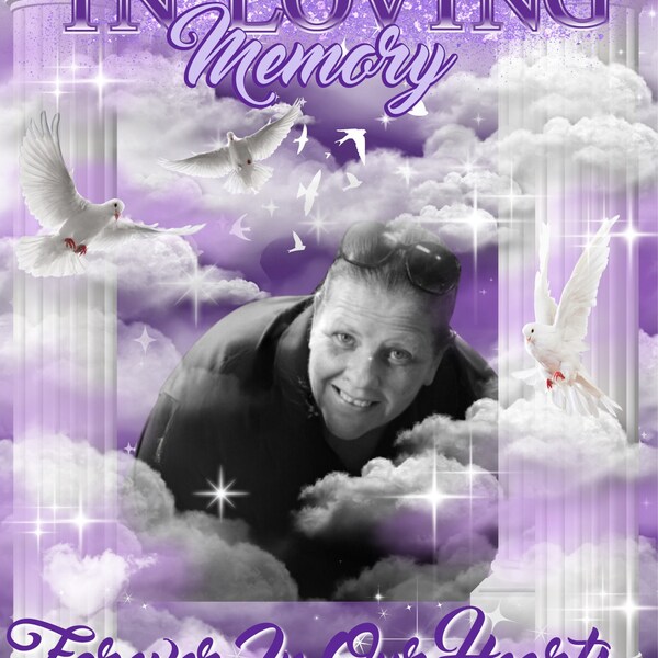 Lavender Purple Heavens Gate in Loving Memory Forever in Our Hearts ...