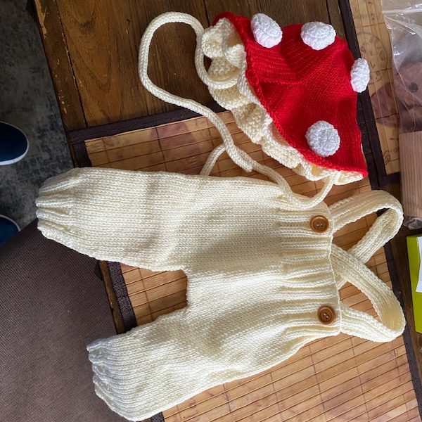 Knitting Pattern: Mushroom Hat for Baby, Mushroom Bucket Hat Knitting ...