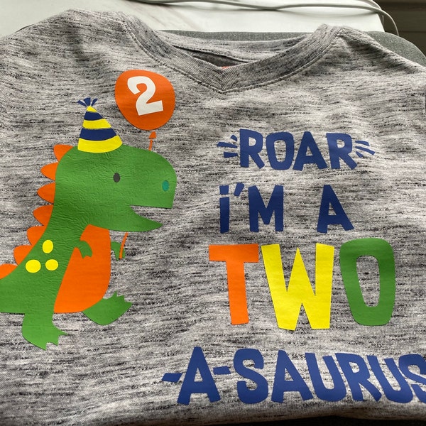 Two-a-saurus SVG PNG Cut File, Dino 2 SVG, Dinosaur Second Birthday ...