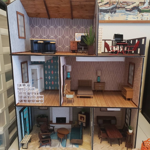 Stackable Dollhouse Room Box Dollhouse Room Box Photography Backdrop 5 ...