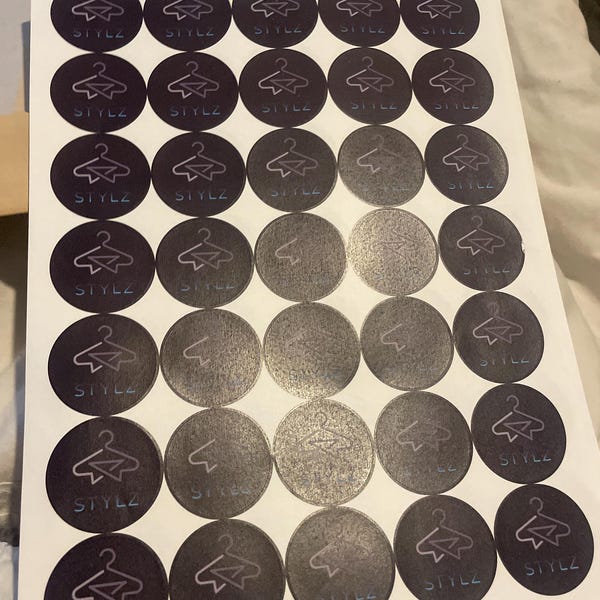 Circular 37mm Stickers, A4 Sheets, Matte Finish, Logo Stickers ...