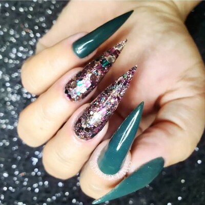 Enchanted Forest Dip Powder, Dip Powder for Nails, Glitter Dip Powder ...