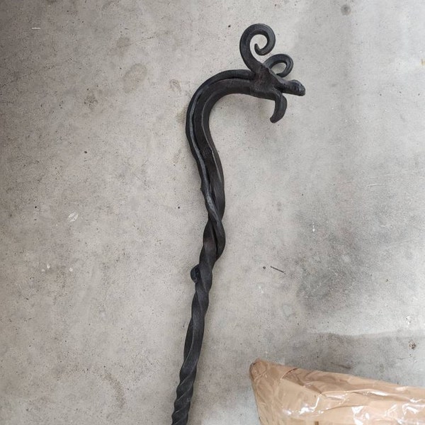 Dragon Fire Poker / Hand Forged / Blacksmith Fire Pit Tool - Etsy