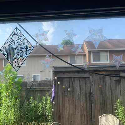 Desert Landscape Suncatcher Window Decal Sticker Rainbows - Etsy