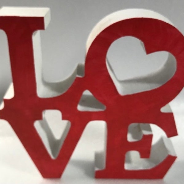Love Word Cutout- DIY Valentines Day Craft- Unfinished Wood- Love Block ...