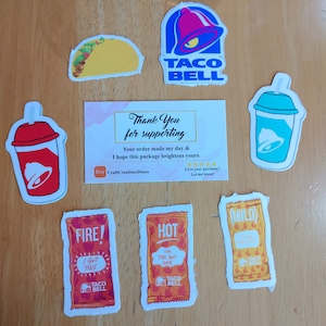 Taco Bell Sticker Pack, Taco Bell Stickers Taco Bell Planner Stickers ...