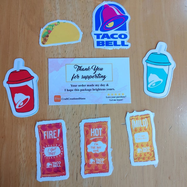 Taco Bell Sticker Pack, Taco Bell Stickers Taco Bell Planner Stickers ...