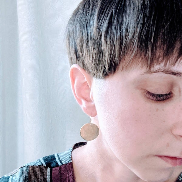 Earring Silver - Tulip Shield Large - Statement Earrings - Wearable Art ...