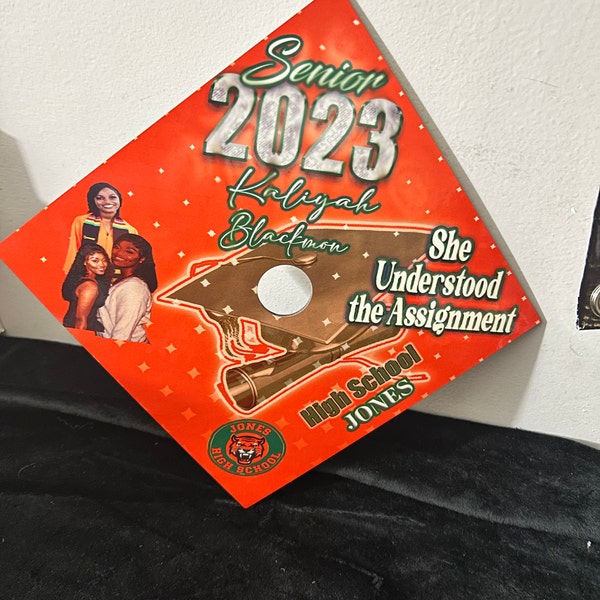 Digital 3D Senior Graduation Cap Topper 1 Photoshop Editable Template ...