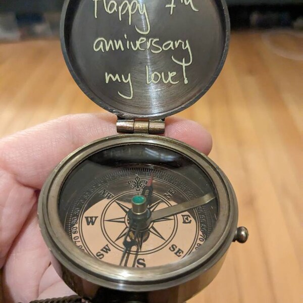 Personalized Compass Christmas Gift for Grandchildren | Engraved ...